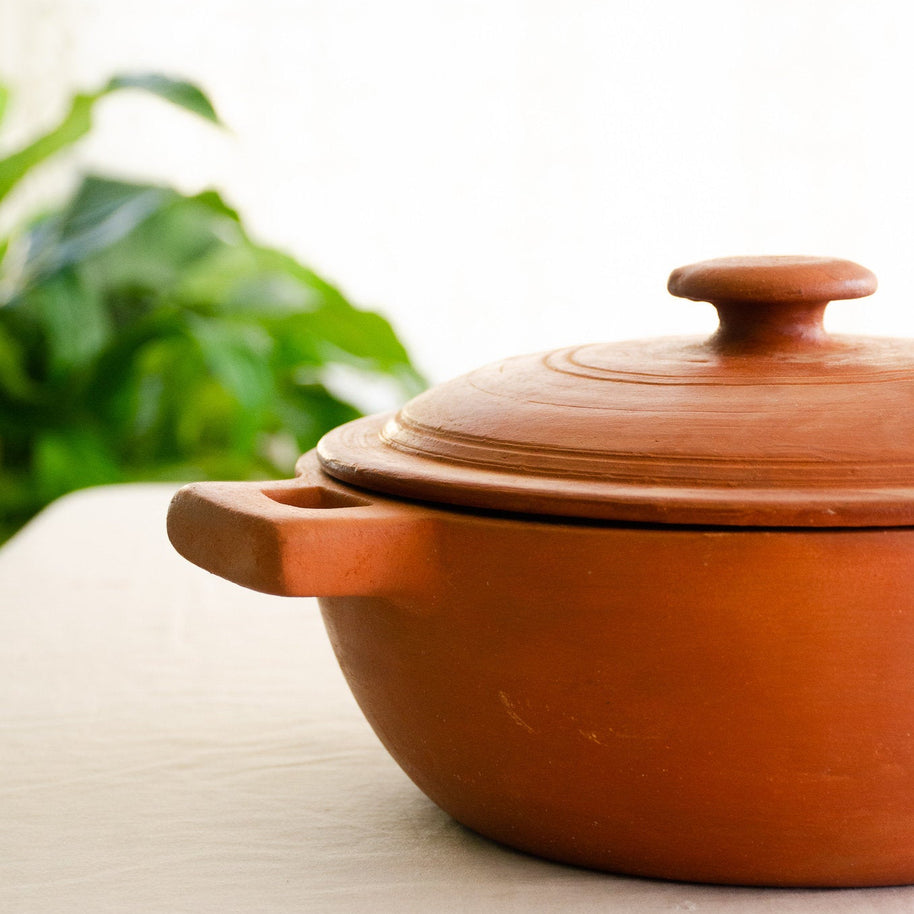 Handmade Terracotta cookware, Clay Pot for cooking with Lid – The ...