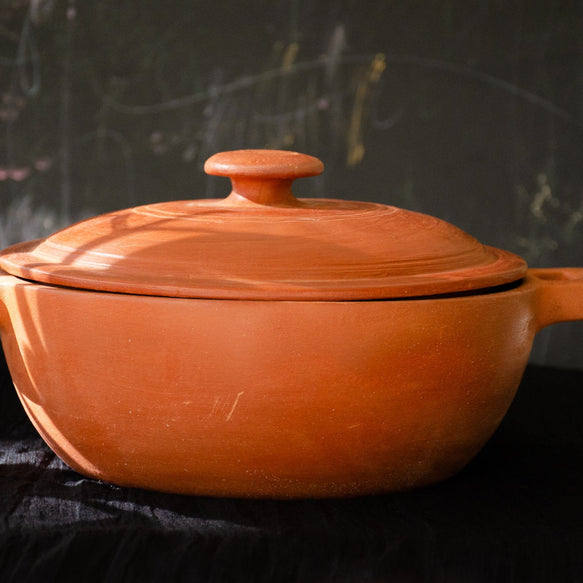 Handmade Terracotta cookware, Clay Pot for cooking with Lid – The ...