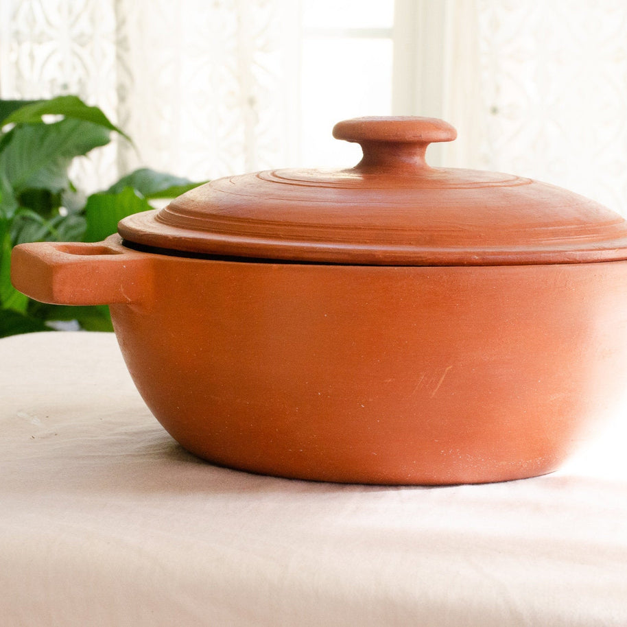 Handmade Terracotta cookware, Clay Pot for cooking with Lid – The ...